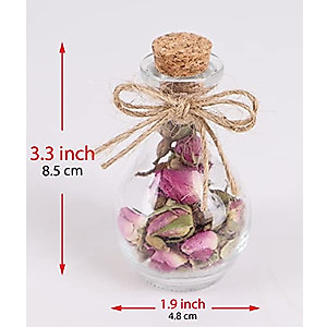 Pack of 10 Tea Party Favors Bulk, Personalized Rustic Wedding Favors for Guest, Glass Tea Jar Thank You Gifts for Your Guest (Rose Tea)