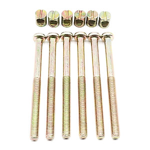 Bunk Bed Bolts and Nut Set,binifiMux 10-Pack M8x100mm Hex Socket Cap Half Thread Furniture Barrel Screws Bolt Nuts Kit for Crib Bunk Beds Chairs, BEF Frame Bolts, Toddler Bed Screws, M8 Barrel Nuts