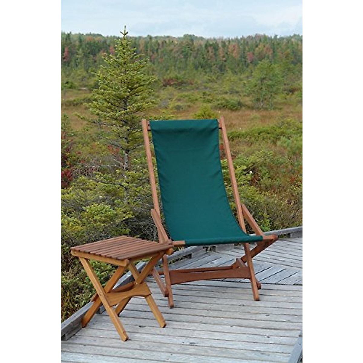 BYER OF MAINE - Pangean Folding Wooden Table, Hardwood Portable Table for Deck, or Camping, Use Indoors or Outdoors - 18" H x 16" W x 16" D