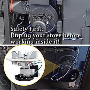 Adviace Replacement 812-3381 Exhaust Combustion Blower Motor for Quadrafire Classic Bay CB1200 & CB1200i Insert and Pellet Stoves, Heatilator Eco Choice CAB50 & PS50 Pellet Stoves