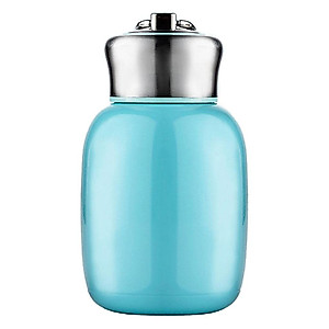 Generic 200ml Coffee Vacuum Flasks Stainless Steel Outdoor Cup Heating Mug for Kids, Keeps Drinks Cold Hot for 8 Hours, BPA Free - Blue, 6.5x13.8cm