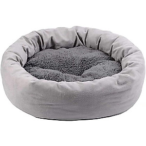 Bed Cat Bed Round Winter Warm Dog Cat Bed Plus Velvet Sleeping Pad Cat Supplies Kennel Removable Mat 1Pcs M