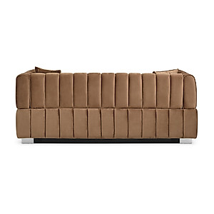 Woodpecker's Inc Luna Luxurious Velvet Sofa (Brown)