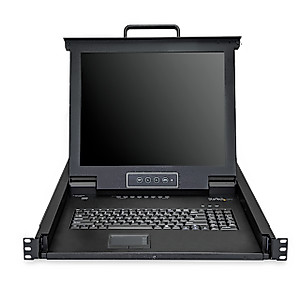 StarTech.com 8 Port Rackmount KVM Console w/ 6ft Cables - Integrated KVM Switch w/ 17" LCD Monitor - Fully Featured 1U LCD KVM Drawer- OSD KVM - Durable 50,000 MTBF - USB + VGA Support (RKCONS1708K)
