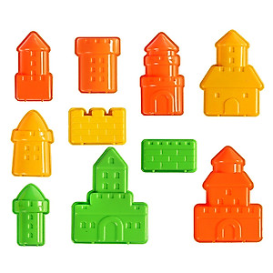 CoolSand Advanced Building Sand Molds and Tools Kit - Works with All Other Play Sand Brands - 37 Pieces Includes: Castle, Bricks and Walls Molds, and Tools - Sand Not Included