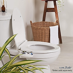 LUXE Bidet NEO 320 Rose Gold and LUXE Elongated Toilet Seat Bundle