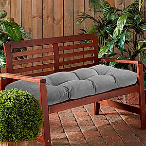 Detiblue Non Slip Tufted Bench Cushion - Soft Chenille, Indoor Outdoor Patio, Piano Bench Sofa Cushions, Entryway Storage, Bay Window, High-Density Memory Foam, 42x16x4 inch, Cyan Blue