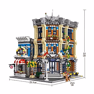 General Jim's City Police Station with Donut Shop Modular Building Blocks Set | MOC Building Set Compatible Bricks with Lego City Sets and Other Major Brands
