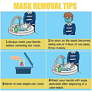 Kids Disposable Face Masks, Children 3-Ply Breathable Cute Safety Mask, Protective Mask with Elastic Ear Loops for Boys Girls