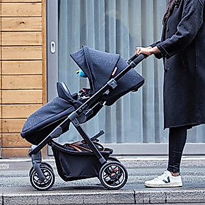 Diono Excurze Baby, Infant, Toddler Stroller, Perfect City Travel System Stroller and Car Seat Compatible, Adaptors Included Compact Fold, Narrow Ride, XL Storage Basket, Black Midnight