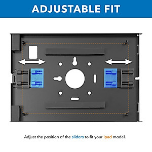 Mount-It! Anti-Theft Tablet Kiosk, Locking Tablet Enclosure with Counter Top and Wall Mount Base, Universal Enclosure for iPads Gen 7, 8, 9 and 10, iPad Pro, iPad Air, Black