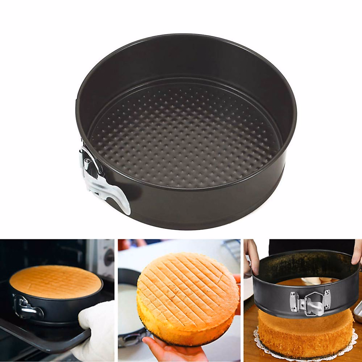 6 Inch Non-stick Cake Mold Springform Pan With 50 Pcs Non-stick Round Circles Parchment Sheet Nonstick Leakproof Cheesecake Pan