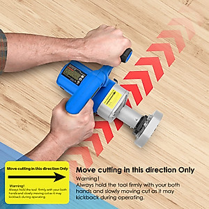 igooo Toe Kick Saw EKS85, Three 3-3/8 in. Blades, 2 Alloy Blade for Woods, 1 Diomend Blade for Tiles and Stones, Flush Cutting Saw, Special Circular Saw for Removing Subfloor or Tiles, Masonry Saw