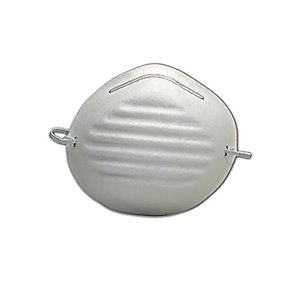 MAGID IR1901 Disposable Masks | Disposable Masks with an Aluminum Adjustable Nose Clip for a Contoured Seal - Great for Household Dust, White (50 Respirators)
