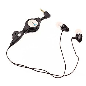 Wired Retractable Earphones Compatible with Amazon Fire 7 Kids Edition (2019 Release), Kindle Fire HDX 8.9 (2013 Release),7 (2013 Release) - Headphones Handsfree Mic Headset 3.5mm Earbuds V4R