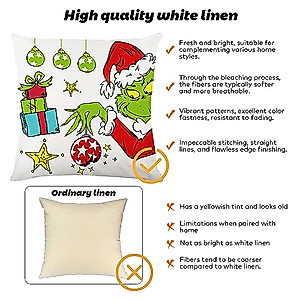 iKopink Christmas Pillow Covers - Christmas Throw Pillows Covers18x18 Set of 4,Pillow Covers for Christmas Decorations,Winter Farmhouse Cushion Cover for Sofa