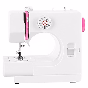 Sewing Machine for Beginners Mini Portable Sewing Machine with 12 Built-In Stitches Heavy Duty Handheld Electric Sewing Machine for Kids, Adjustable Speed & Great for Beginners, Pink