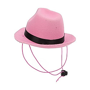 Pet Cowboy Hat, Cowboy Dog Hat Comfortable Polyester for Festival for Cats Pink