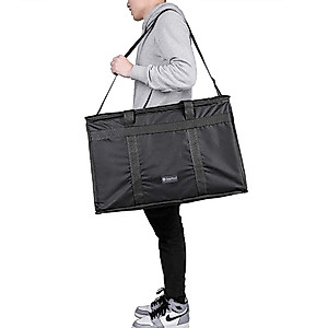 cherrboll Insulated Food Delivery Bag, Commercial Grade Food Warmer with Detachable Dividers & Shoulder Strap, Thick Thermal Carrier for Restaurant Catering Transport