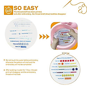 Embroidery Kit for Beginners, 4 Piece Set Embroidery Kits, Includes Embroidery Fabric, Thread, Needles, and Patterns, Perfect for DIY Handmade