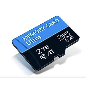 2TB Micro SD Card Memory Card 2 TB TF Card with Adapter High Speed Class 10 Memory Card for Android Phones/PC/Computer/Camera
