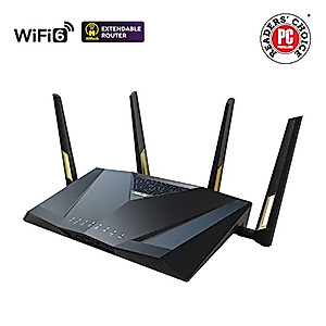 ASUS RT-AX88U Pro (AX6000) Dual Band WiFi 6 Extendable Gaming Router, Dual 2.5G Ports, ASUS Rangeboost Plus, Port Forwarding, Subscription-Free Network Security, Instant Guard, VPN, AiMesh Compatible