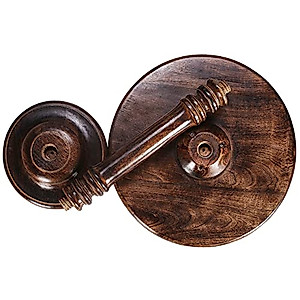 Round End Table,Small Table,Side Table, Side Tables Living Room,End Table,Round Side Table,Altar Table, Carved Side Table,Wood Accent Table,Carved Wood Table Single Pillar 18x22 inch Burnt