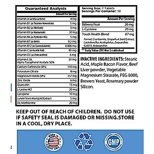 I LOVE MY PETS LLC Oral Care for Cats - CAT Teeth Health Complex - Advanced Care Formula - cat Vitamin c - 180 Treats (3 Bottles)