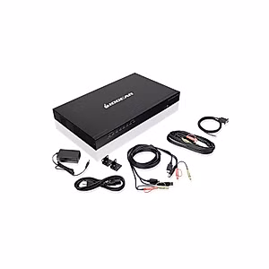 IOGEAR 8-Port USB HDMI KVM Switch – OSD – Cascade - w/USB KVM Cables Set (TAA) GCS1808H