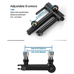 KAPHOME Matte Black Wall Mount Bathtub Faucet with Hand Shower,Tub Shower Faucet with Lengthened Folding Spout,KHSB05U