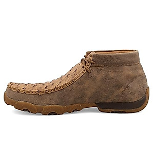 Twisted X Men's Chukka Driving Moc, Moc Toe with CellSole, Bomber & Tan Ostrich, 11 M