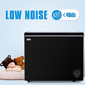 Deep Freezer 7.0 Cu Ft Chest Freezer With Adjustable Thermostat And Removable Storage Basket Small Freezer For Home Kitchen Office Bar WANAI