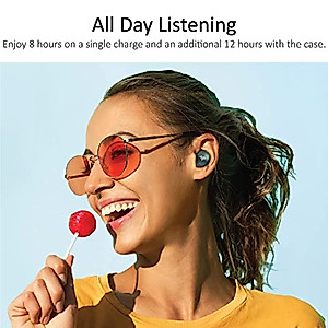 iLuv myBuds Wireless Earbuds, Bluetooth 5.3, Built-in Microphone, 20 Hour Playtime, IPX6 Waterproof Protection, Compatible with Apple & Android, Includes Charging Case & 4 Ear Tips, TB100 Dark Green