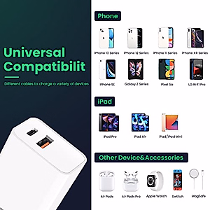 iPhone 14 Pro Max Charger Block, DGHYDZ Type C Charger Block, 20W Upgraded Certified iPhone Plug Adapter - Dual Ports Fast Wall Charger for iPhone 13/12/11/Pro Max,XS/XR/X,iPad Pro,AirPods Pro,Samsung