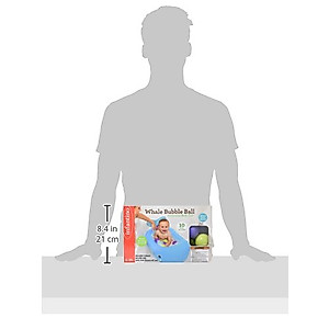 Infantino Whale Bubble Inflatable Baby Bath Tub and 10-Piece Ball Set, Inflated size: 30 in x 18 in (76.2 cm x 45.7 cm), 6-24 Months, Blue