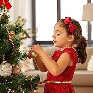 AllenCOCO Cute 14k Gold Dangle Earrings For Women, Cubic Zirconia Drop Stud Earrings, Christmas Gifts Jewelry 3 Pair Apple Tree Santa, Hypoallergenic Post