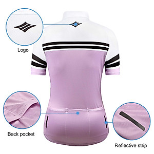 Santic Women's Full-Zip Short Sleeve Cycling Jersey