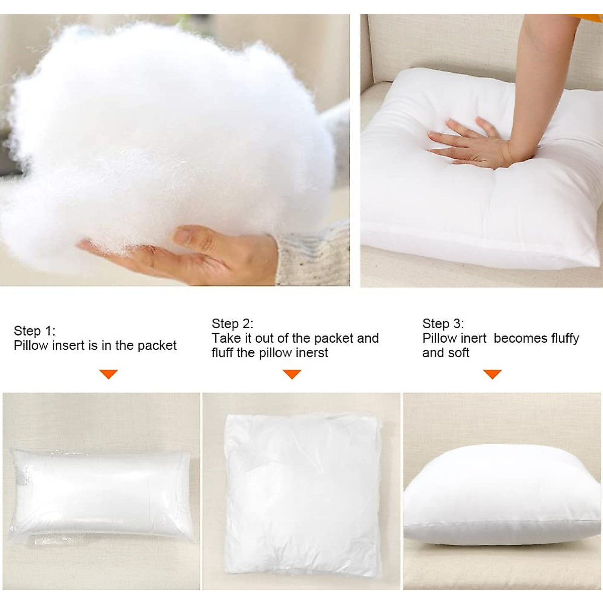 Thmyo Pack of 4 Outdoor Pillow Inserts,Water Resistant Square Decorative Throw Pillows Couch Sham Cushion Stuffer for Bed Living Room Garden Patio Bench (18x18 inch/ 45x45cm)