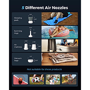 FLEXTAILGEAR Portable Air Mattress Pump MP2 Pro Electric Rechargeable Battery Ultralight Inflator with Led Light for Pool Floats Boats Sleeping Pads Inflatable Toys (Orange)