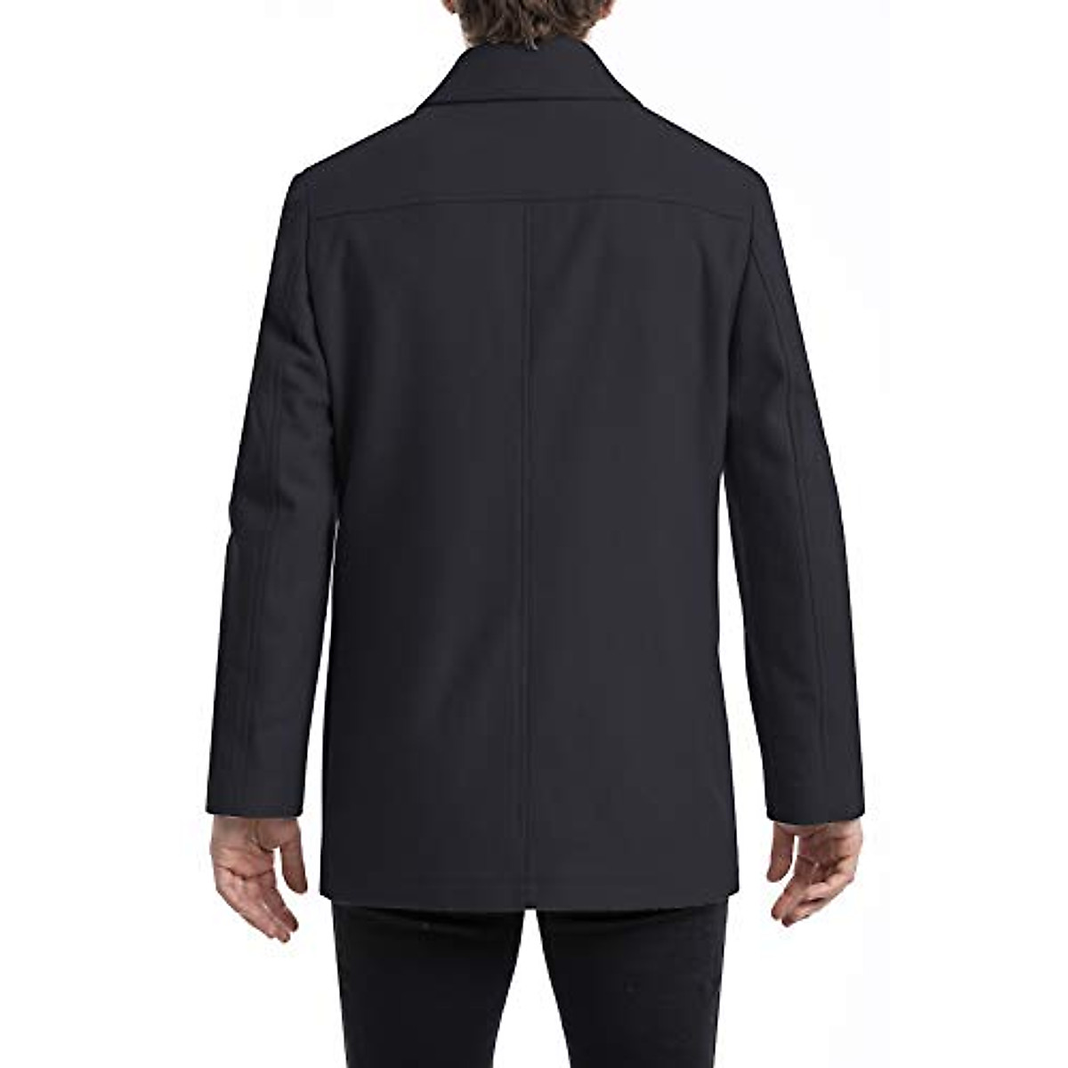 Chaps Men's Long Classic Coat, Dark Navy, 50L