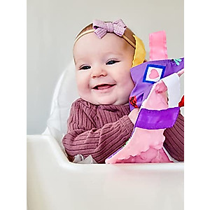 The Learning Lovey Lovey Sensory Tag Toy Garden Flowers Butterflies Blanket