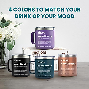 Chaos Coordinator Tumbler Administrative Professional Day Gifts 14 Ounce Chaos Coordinator Cup Navy Bosses Day Gifts Promotion Gifts for Women Coworker Leaving Gifts for Women Job Promotion Gifts