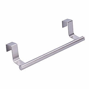 Kitchen Towel Rack, Stainless Steel Kitchen Cabinet Door Towel Rack for Bathroom for Cabinet(Large size (length 36cm))