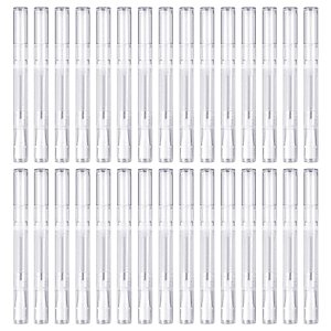 30Pack 3ML Transparent Twist Pens, Empty Nail Oil Pen Brush Cosmetic Lip Gloss Container Applicators