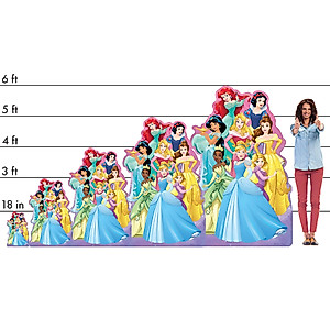 Party City Once Upon a Time Disney Princess Cardboard Cutout, 5ft Tall, Birthday Party Supplies, 1 Count
