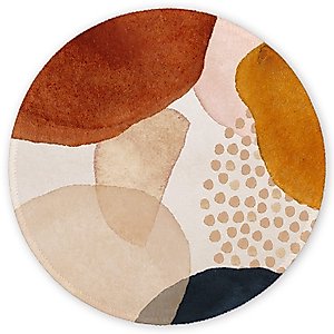Auhoahsil Mouse Pad, Abstract Art Round Non-Slip Rubber Mousepad with Stitched Edges for Wireless Mouse Laptop Computer Gaming Office Travel Men Women Kids, Cute Design, 8.7 x 8.7 in, Stones