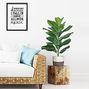 BESAMENATURE 30" Little Artificial Fiddle Leaf Fig Tree/Faux Ficus Lyrata for Home Office Decoration