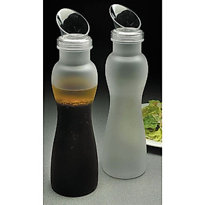 G.E.T. SDB-32-PC-6 32 oz. Clear Salad Dressing Bottles with (24) Lids