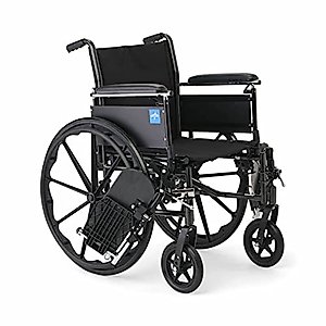 Wheelchair, Full-Length, Height Adjustable, Swing Back and Removable