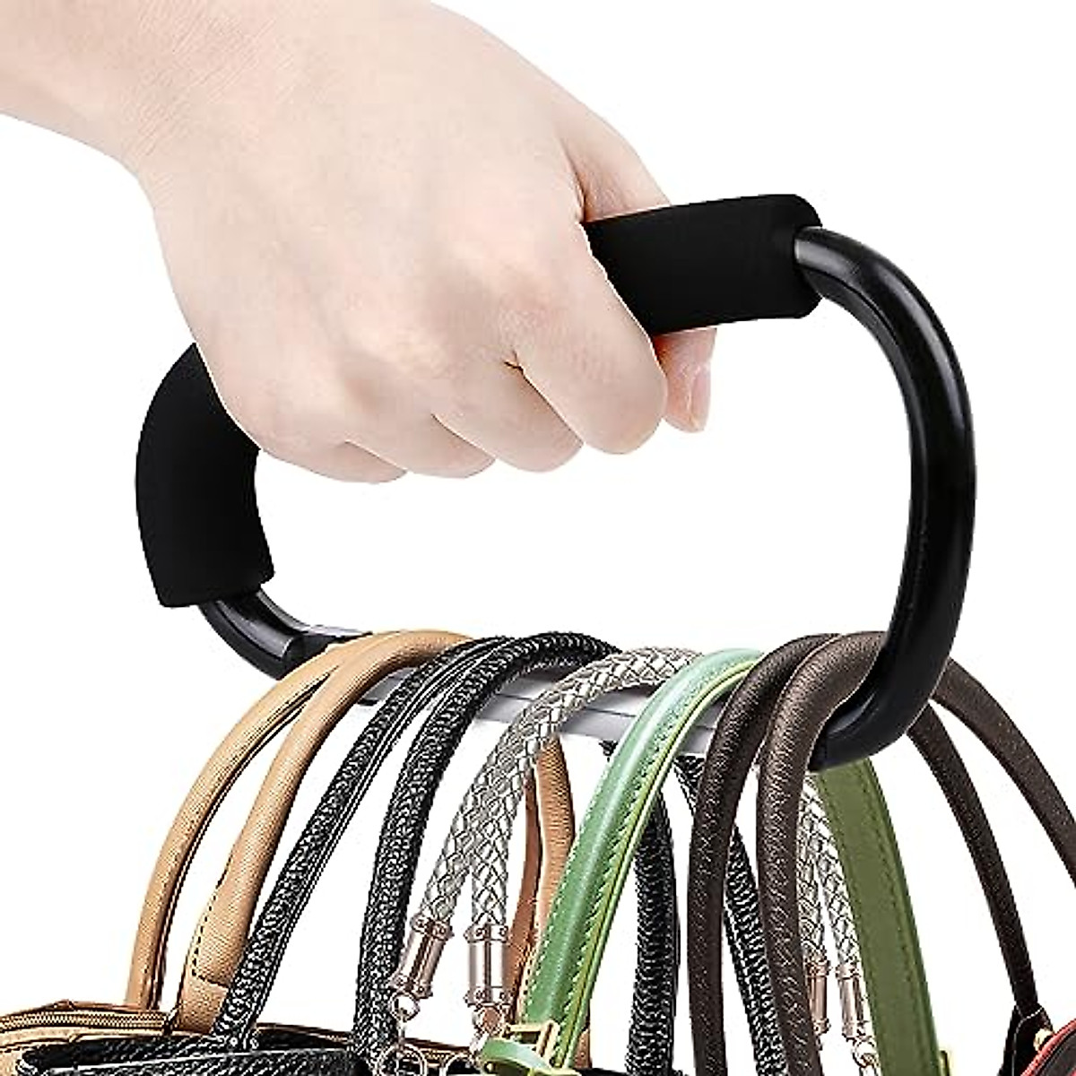 Stroller Hooks-X-Large 16cm(6.3") of Multipurpose hook clips-for mommy shopping Bags,Baby Diaper Bags,Groceries,Clothing,Purse(Stroller accessories-Black).